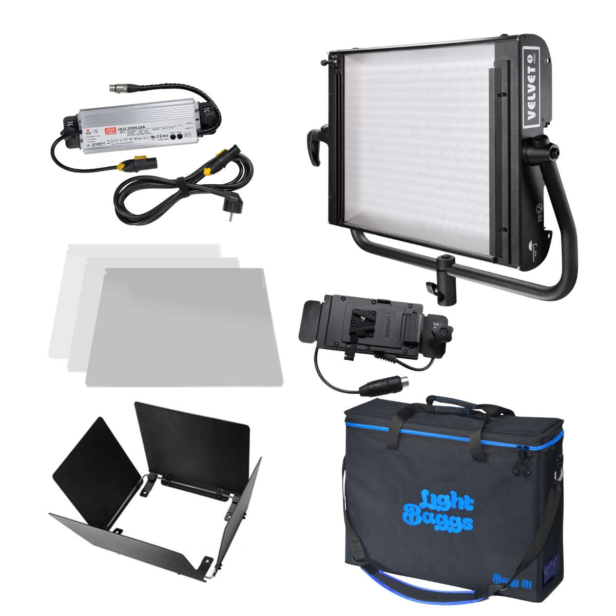 ⭐️ Velvet POWER 1 Spot Demo Kit: LED Panel, IP54, Bi-Color ⭐️
